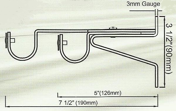 Sahara Double Wall Bracket | European Textiles