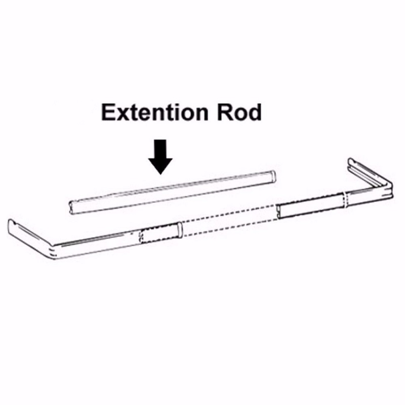 Lock Seam Curtain Rod Extender 4-270-1 – White | European Textiles